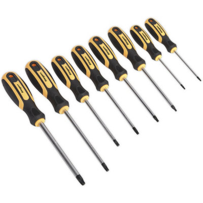 8 PACK TRX STAR SCREWDRIVER SET - COMFORT GRIP HANDLE - T8 TO T40 ...