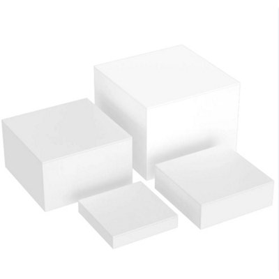 8 Pcs Acrylic Cube Display Box Riser Nesting Riser Stands for Dessert Cake