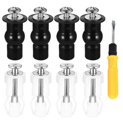8 Pcs Toilet Seat Fittings Fixtures, Universal Heavy Duty Toilet Seat ...