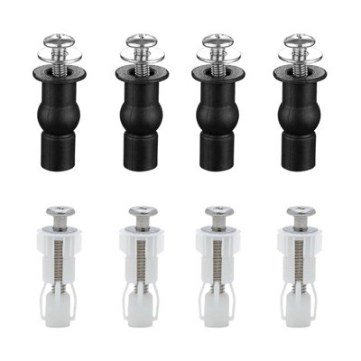 8 PCS Universal Toilet Seat Fittings, Heavy Duty Toilet Seat Fastener ...