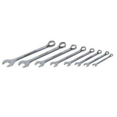 8 Piece Combination Whitworth Spanner Set 1/8" 9/16 Inch Chrome Ratchet ...