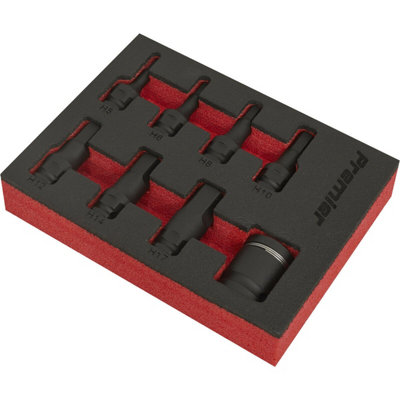 8 Piece PREMIUM Hex Impact Socket Bit Set - 3/8" Sq Drive - Quick ...