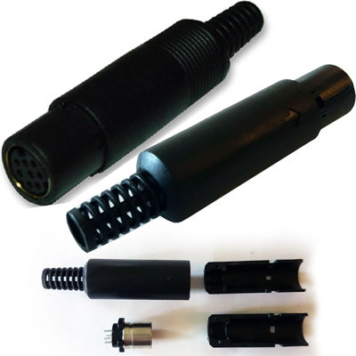 8 Pin Mini Din Female Socket Inline Solder Connector Video Extension ...