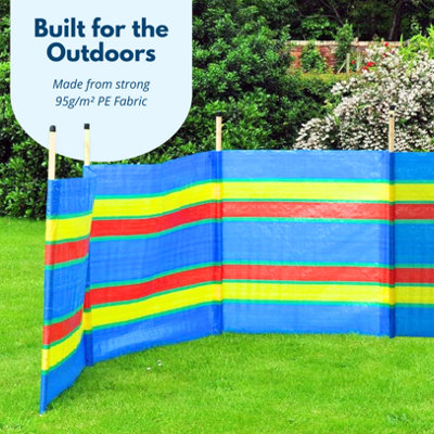 8 Pole Wind Breaker Sun Shade Multicoloured