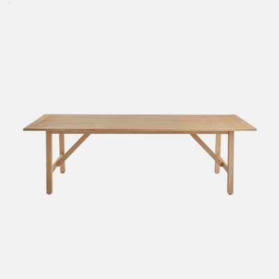 8-seater eucalyptus wood garden table Natural - sweeek