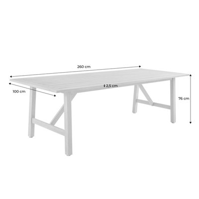 8-seater eucalyptus wood garden table Natural - sweeek