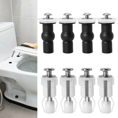 8 Toilet Seat Fixings Kit Top Fixing Screws for UK Standard Size Toilet ...