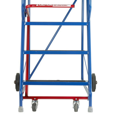 8 Tread Portable Safety Ladder with Anti-Slip Steps for Warehouse Use