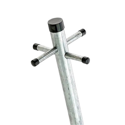 8' Washing Line Post Fixed Peg with Socket One Colour (One Size)