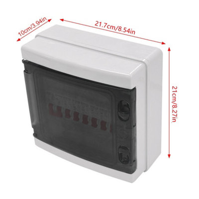 8 Way Consumer Unit Fuse Box 8 MCB Circuit Breakers Isolator Shed ...