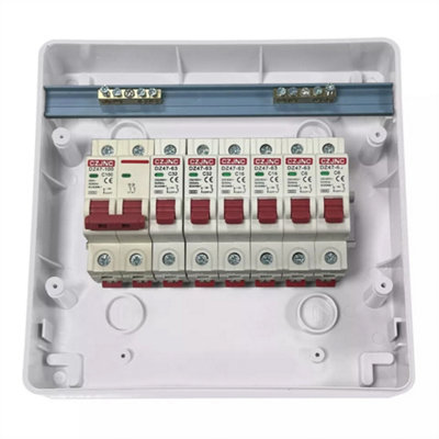 8 Way Consumer Unit Fuse Box 8 MCB Circuit Breakers Isolator Shed ...