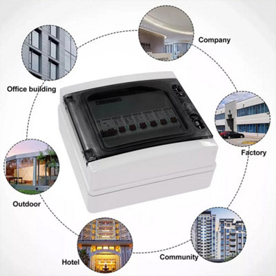 8 Way Consumer Unit Fuse Box 8 MCB Circuit Breakers Isolator Shed ...