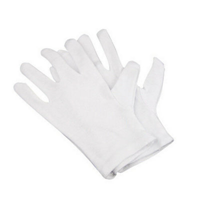 8 White Cotton Gloves Soft Lightweight Hand Protection Everyday Use