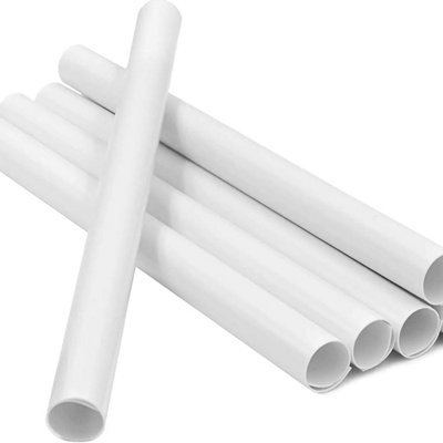 8 x 19cm White Radiator Pipe Covers Sleeves Shrouds Snap Around Pipes ...