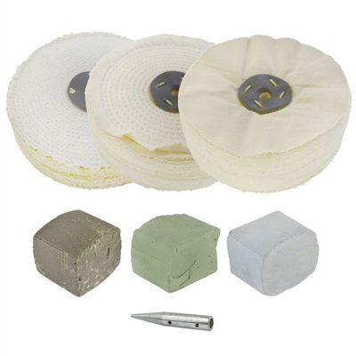 8" x 2" Conversion Polishing Mop Kit For 3/4 HP Grinders 3 Mops ...