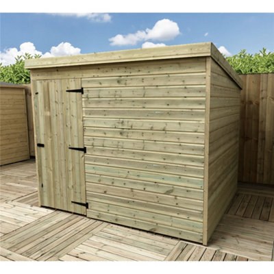 8 x 3 WINDOWLESS Garden Shed Pressure Treated T&G PENT Wooden Garden ...