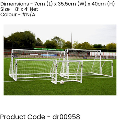 8 x 4 Feet Match Approved Football Goal Post Spare Net - All Weather ...