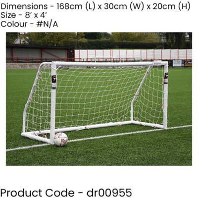 8 x 4 Feet Match Approved Football Goal Posts & Net - All Weather ...