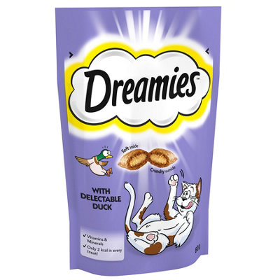 8 x 60g Dreamies Cat Treats Duck