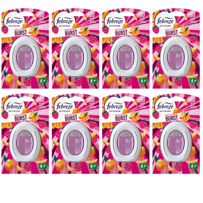 8 x Febreze Bathroom Air Freshener Mango & Raspberry Burst 7.5ml