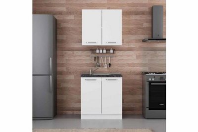 80 cm Kitchen Pantry Cabinet White 80 B1