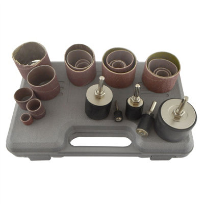 80 Grit Drum Sanding Rotary Kit In Case Spindle Sander 13 19 25 38 50mm ...
