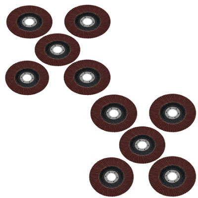 80 Grit Flap Discs Sanding Grinding Rust Removing For 4-1/2" Angle ...