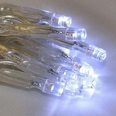 80 LED Wire String Fairy Clear White Xmas Wedding Party Decoration ...