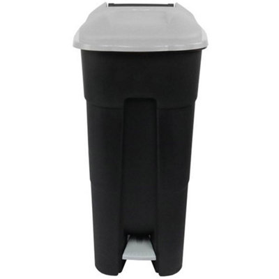 80 Litre Wheelie Bin with Foot Pedal - Grey Lid