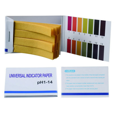 80 pH Litmus Paper Strips Pack 1 to 14 Universal Indicator Test Kit ...