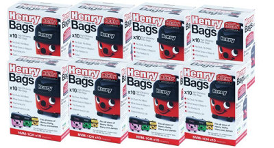 80 x Genuine Numatic Henry Hetty James Vacuum Cleaner Bags