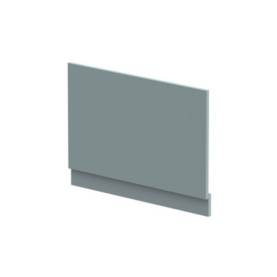 800mm Edge/Power Straight End Bath Panel & Plinth - Matt Coastal Grey ...