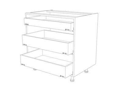 800mm Solid Birch Plywood Kitchen Unit - Pan Drawer