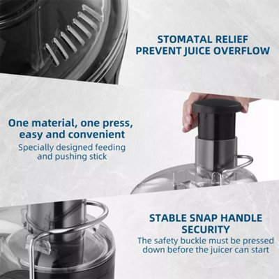 800W Centrifugal Juicer Whole Fruit & Veg Extractor Stainless Steel ...