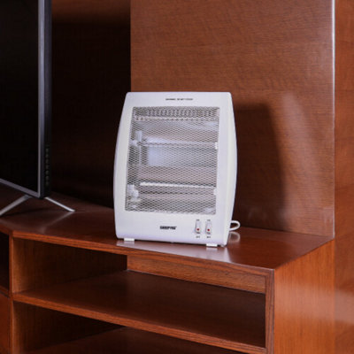 800W Electric Quartz Halogen Heater, Portable Upright Electric Heater