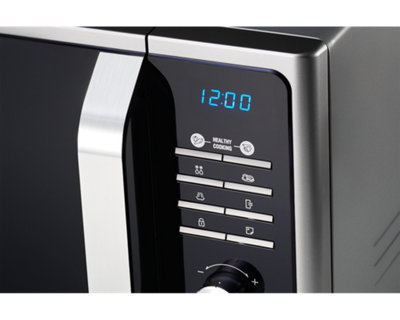 800Watts Compact Microwave LED Display Silver