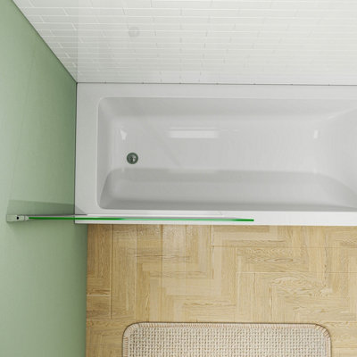 800x1400mm Chrome 180 degrees Pivot Bath Tub Shower Screen with 6mm ...