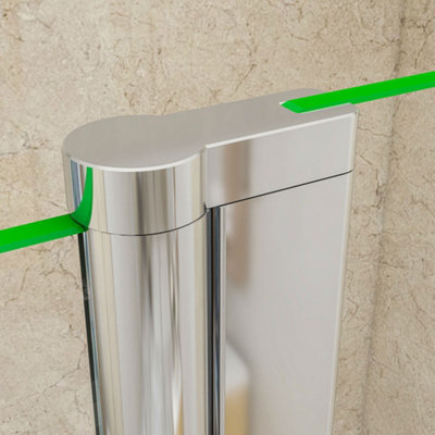 800x1900mm Wet Room Shower Enclosure Screen 300mm Flipper Glass Panel ...