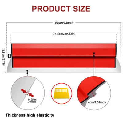 80cm Drywall Finishing Smoothing Spatula Plaster Skimming Blade Trowel ...