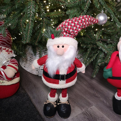80cm Plush Father Christmas Santa Claus with Extendable Legs