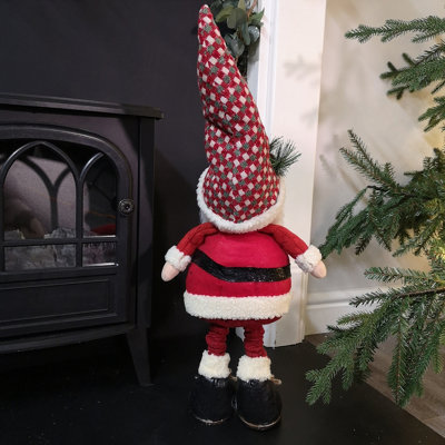 80cm Plush Father Christmas Santa Claus with Extendable Legs