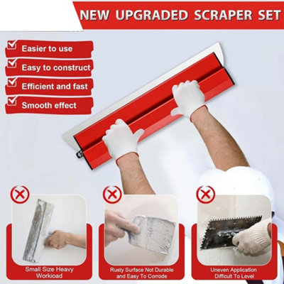 80cm Red Drywall Finishing Smoothing Spatula Plaster Skimming Blade ...