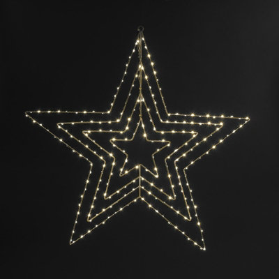 80cm Steel Star Light with 230 Warm White Copper Wire Chaser LEDs | DIY ...
