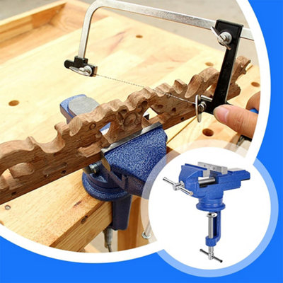 80MM Heavy Duty Clamp-On Vise 360degrees Swivel Base Portable Table ...