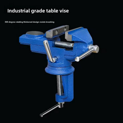 80MM Heavy Duty Clamp-On Vise 360degrees Swivel Base Portable Table ...