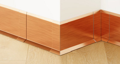 80mm Internal Modular Steel Corner for Steel Skirting Boards - Copper ...