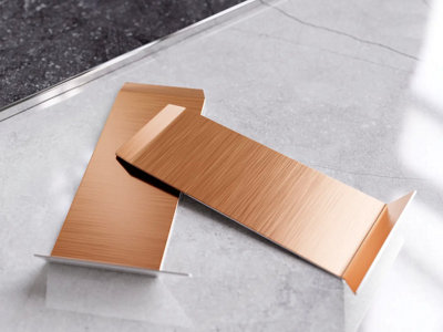 80mm Internal Modular Steel Corner for Steel Skirting Boards - Copper ...