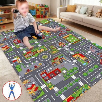 80x120cm Interactive Town Road Map Play Mat
