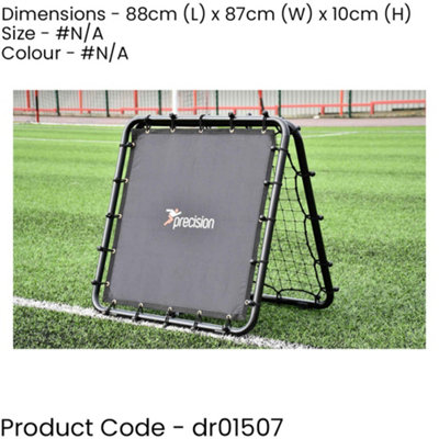 80x80cm Heavy Duty Double Sided Football Rebounder - Garden Ball Return ...