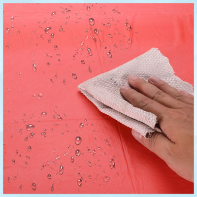 84 Inch Round Plastic Table Cover, Disposable Wipe Clean Waterproof ...